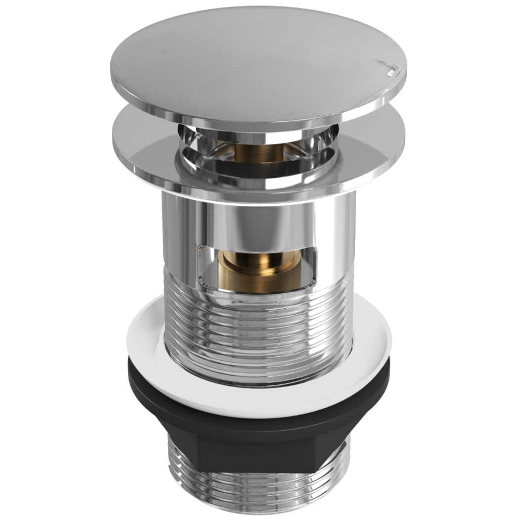Ellsi Mushroom Push Button Click Clack Basin Waste Chrome - Slotted ...